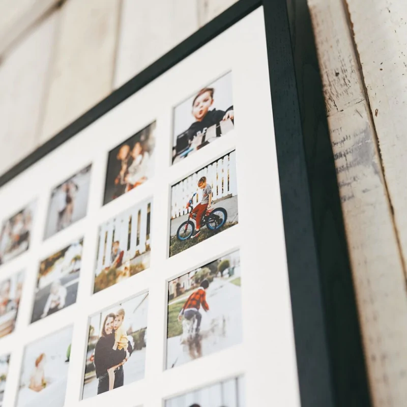 multiple photo frame black