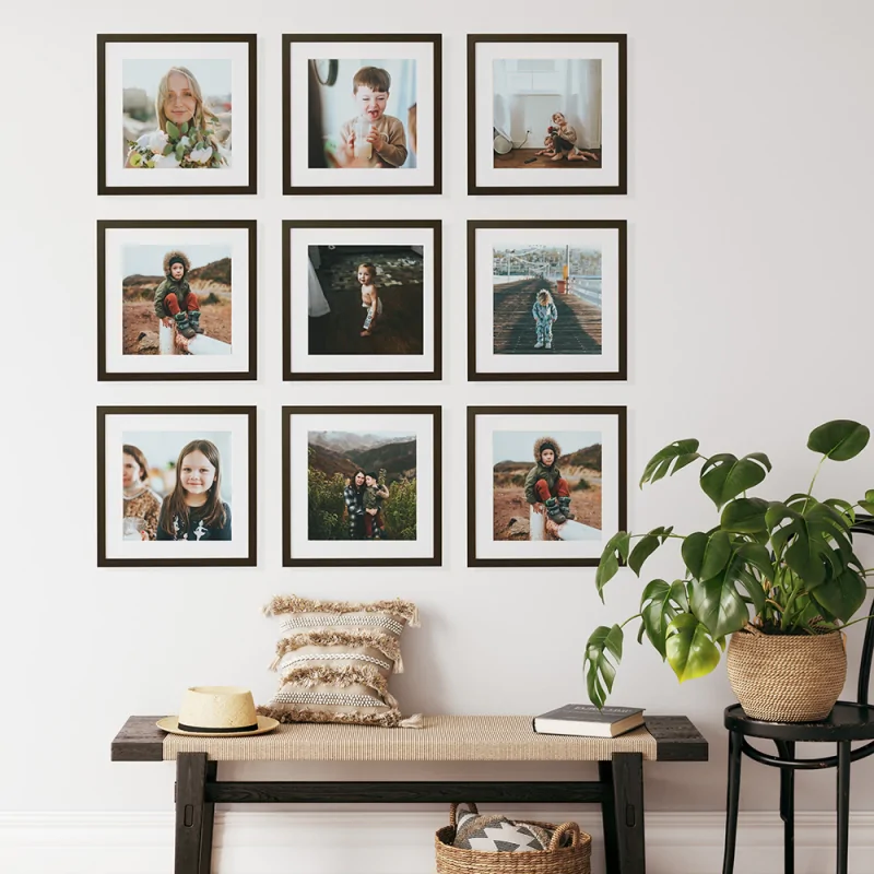 black frames wall