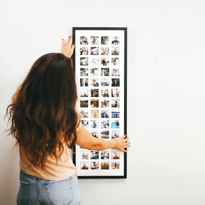 Black Multi Photo Frame Featuring 52 of your own photos Inkifi